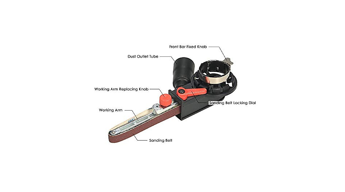 VISLONE Belt Sander Adapter for 4.5" and 5" Grinders