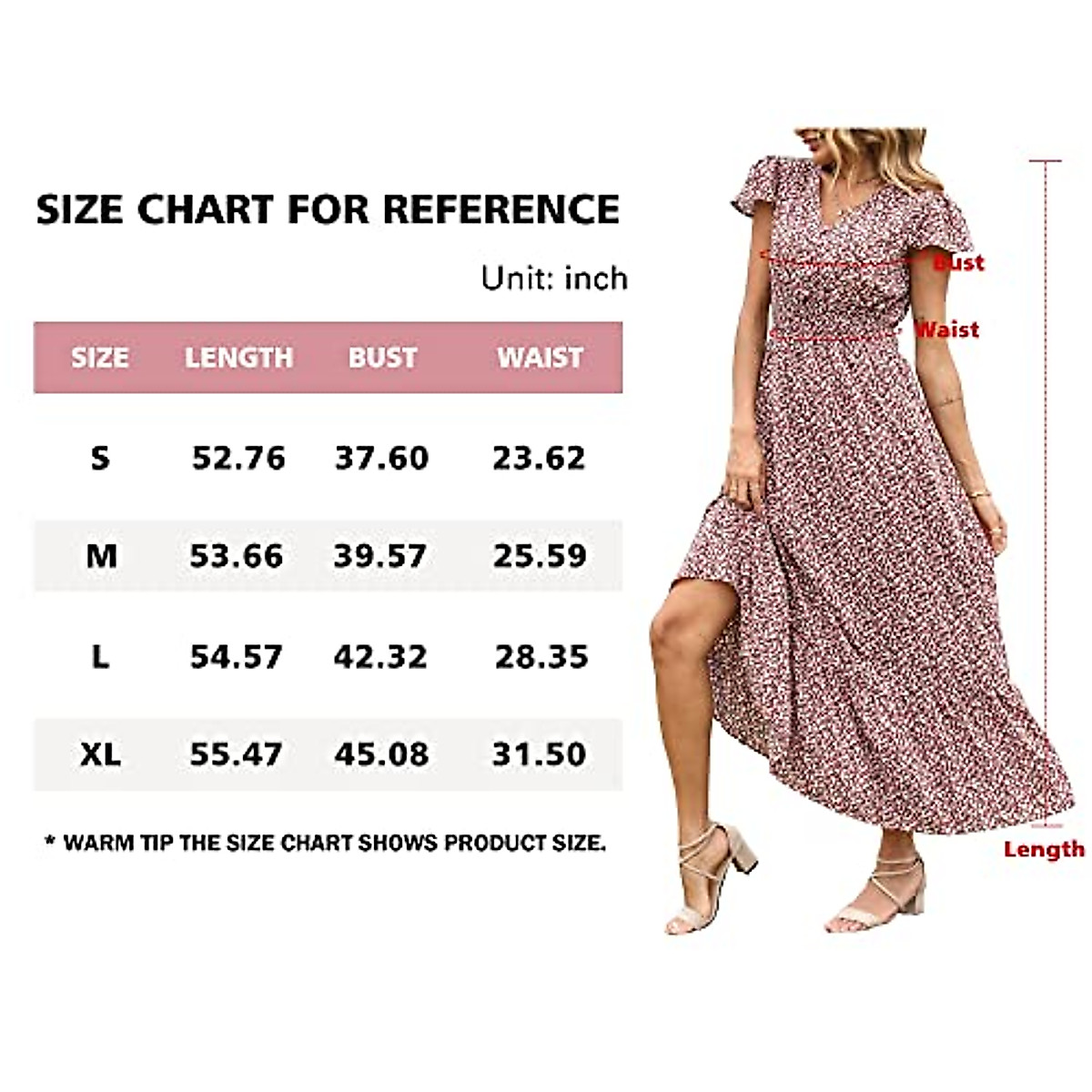 PRETTYGARDEN Womens Summer Dresses 2023 Casual Flowy Swiss Dot Long Maxi Dress for Wedding Guest Graduation (Coffee Pink, Small)