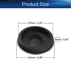 Yinpecly 1pcs Sink Drain Stopper Kitchen Sink Plug Stainless Steel Large 2.48 inch Diameter Black Silver Stopper with Hanging Ring for Bathtub and Bathroom Kitchen Sink