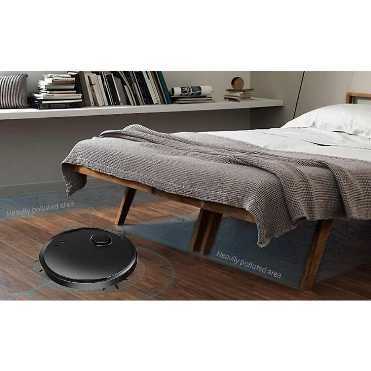 2023 intelligent Robotic vacuum cleaner with its own purple light - kPa suction, robot vacuum cleaner with schedule, 3-in-1 mopping robot vacuum cleaner, suitable for hard floors, pet hair, carpets