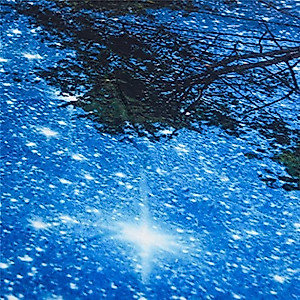 Goodbath Throw Blanket, Starry Night Galaxy Forest Trees Fleece Throw Blanket for Couch Sofa Bed Traveling, 58 x 80 Inch