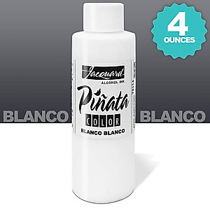 Pinata Blanco Alcohol Ink 4-Ounce, Pixiss 20ml Needle Tip Applicator Bottle and Funnel, Bundle for Yupo and Resin