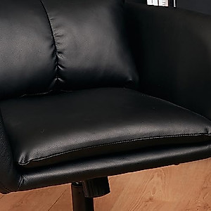 Sepnine Modern Executive Office Chair,PU Leather Ergonomic Computer Desk Chair with Pillow Pad,Adjustable Tilt Lock Swivel Rolling Chair for Adult,Adjustable Back 16°