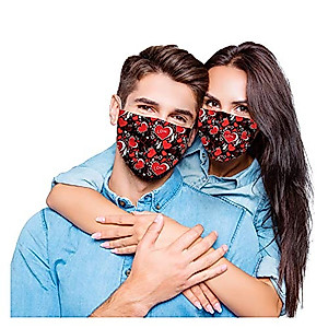50Pcs Valentines Disposable Face_Masks for Adults Women Valentines Day Breathable Adult Holiday Face Protective Mask