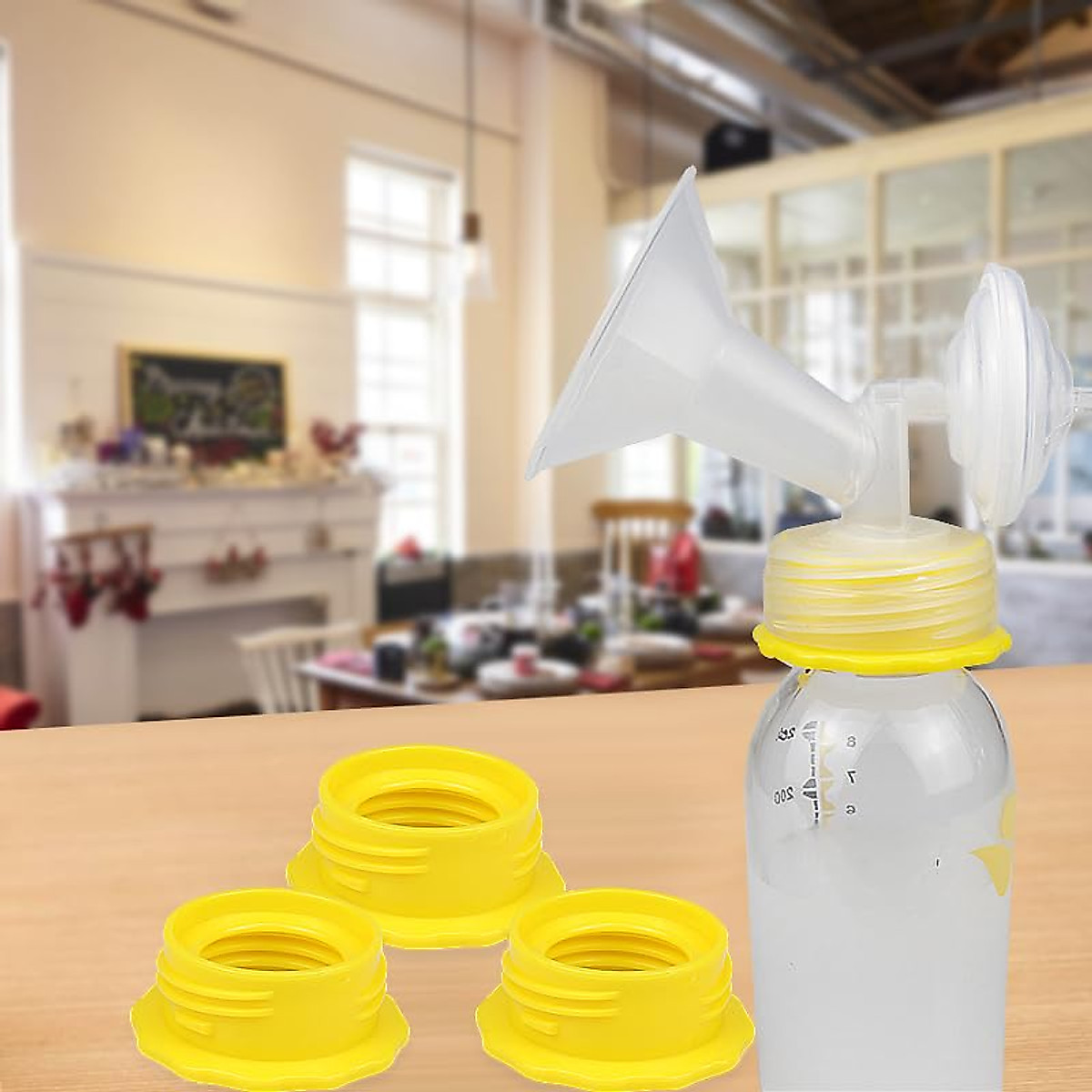 Baby Bottle Thread Changer, Baby Bottle Converter Allow Spectra S1 S2 Pumps' Wide Mouth Flanges to Use Medela Bottles