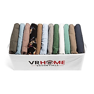VR HOME ESSENTIALS Closet Organizers and Storage | Clothes Organizer | 12 Grid | Shirt Organizer | Drawer Organizer for Clothing | Wardrobe Clothes Organizer | Closet Organizer