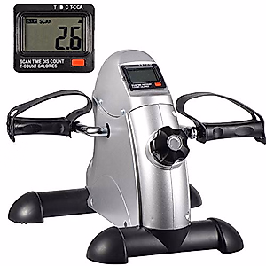 HomGarden Pedal Exerciser Bike Pedals w/LED Screen Display for Legs and Arms Exerciser,Portable Mini Cycle Bike Under Desk Floor Foot Pedal Small Recumbent Equipment Machine