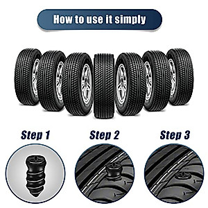 40pcs Tire Repair Nails, Rubber Screw Tire Plugs Self-Service Vacuum Tire Repair Nail Kit Tires Quick Puncture Repair Tools for Auto Motorcycle Car Truck Tractor (20 S+20 L)