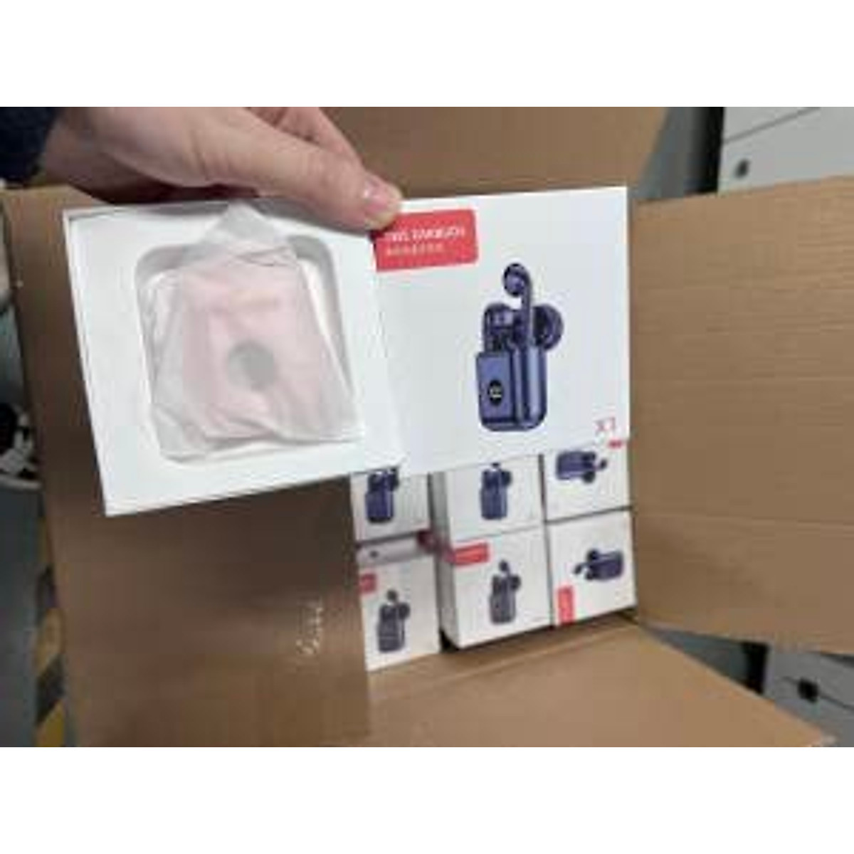 Kawii Wireless Bluetooth Earbuds X1, Headphones 50H Playtime with LED Digital Display Charging Case, Waterproof Earphones with Mic for Android iOS Cell Phone Computer Laptop