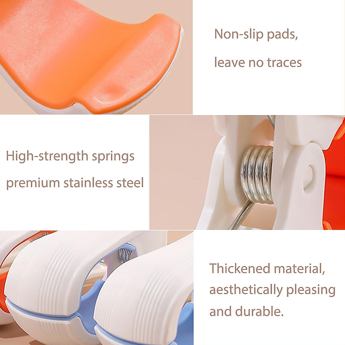 KIZZHISI 8 Pack Beach Towel Clips for Beach Chair Pool Chair on Cruise, Silicone Plastic Strong Clip,Keep Your Towel from Blowing Away,Fashion Bright Color