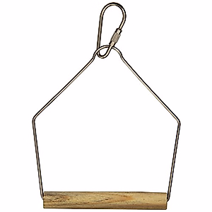 Prevue Pet Products BPV387 Natural Wood Birdie Basics Birch/Wire Swing, 3 by 4-Inch