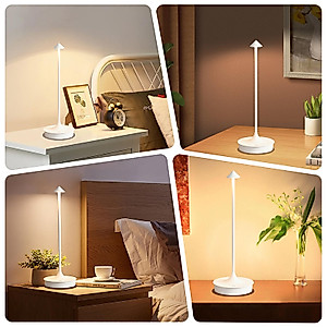 Cordless Table Lamp Rechargeable LED Table Lamps Battery Operated 4000mAh Touch Dimmable Wireless Lamp Waterproof Portable Outdoor Table Light for Restaurants and Dining Home Indoor/Outdoor Use
