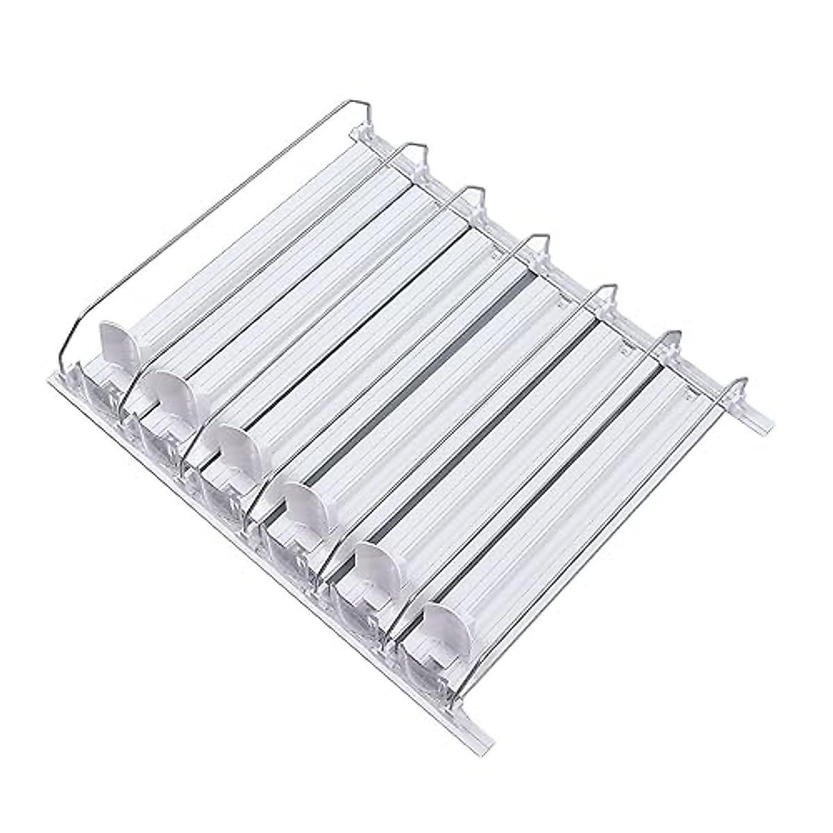 Alaaner Drink Automatic Pusher Glide ABS White Width Adjustable 12oz 16oz 16.9oz 20oz Refrigerator Soda Can Organizer for Beverage (31cm)