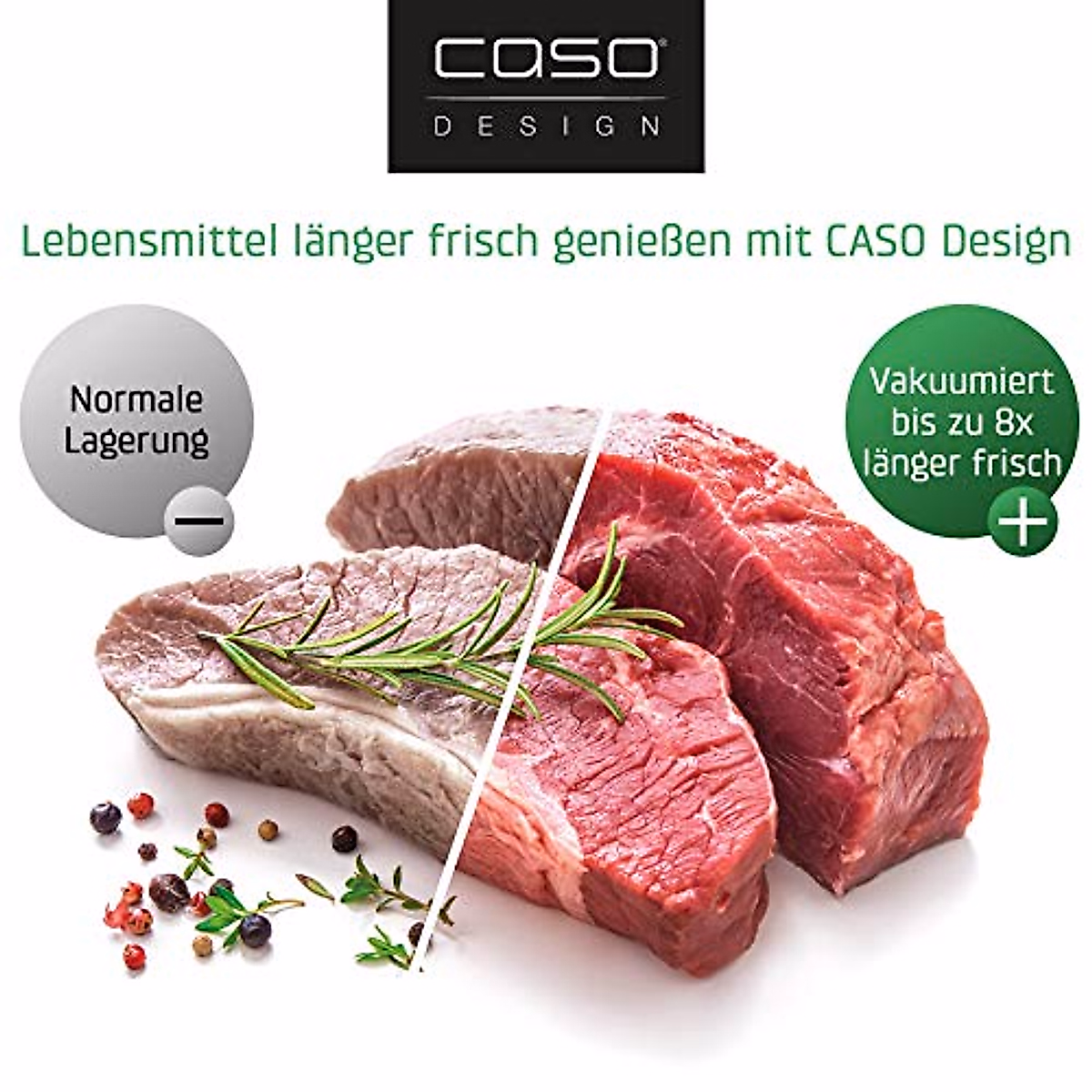 CASO Germany Vacuum Sealer Rolls, 7.9 by 236.2-Inch, Set of 2