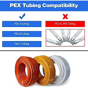 4pcs PEX Ball Valves, 1/2" PEX Brass Full Port Shut Off Ball Valve, PEX Brass Full Port Shut-off Ball Valve, Quarter Turn HOT (RED) COLD (BLUE) of Water Stop Shut off (1/2", 4pcs)