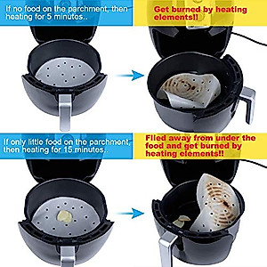 Air Fryer Parchment Paper, Set of 200, 8 inch Air Fryer Paper/Air Fryer Perforated Parchment Paper/Bamboo Steamer Liners for Air Fryer, Steaming Basket and More (5/6/7/9/10in Available)