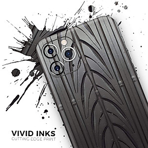 Design Skinz Shiny Black Tire Tread - DesignSkinz Protective Vinyl Decal Wrap Skin Cover Compatible with The Apple iPhone Xs (Full-Body, Screen Trim & Back Glass Skin)