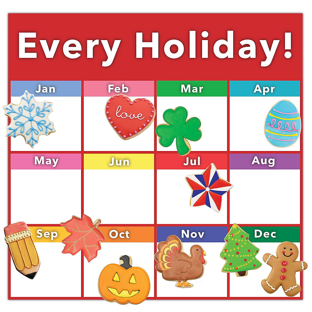 Cookie Cutters for Christmas and Every Season: 11-pc. Christmas, Easter, Halloween, St. Patrick's Day & More Made in USA by Ann Clark Cookie Cutters