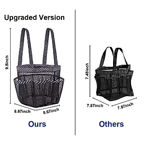 Attmu Mesh Shower Caddy Portable, Quick Dry Hanging Shower Tote Bag for College Dorm Room Essentials, Large Capacity Shower Caddy Dorm for Bathroom