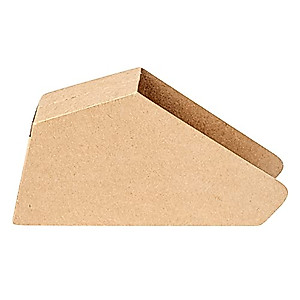 Restaurantware Bio Tek Kraft Paper Small Taco Holder - Greaseproof - 4" x 1 1/4" x 2 1/4" - 200 count box
