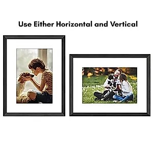 Americanflat 18x24 Poster Frame in Black - Use as 12x18 Picture Frame with Mat or 18x24 Frame Without Mat - Wide Engineered Wood Frame, Plexiglass Cover, and Hanging Hardware for Wall