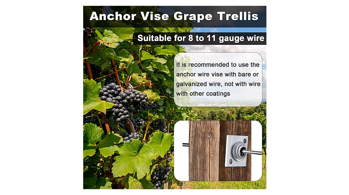 Anchor Wire Vise Set for Gardening & Fencing - Build Trellises & More