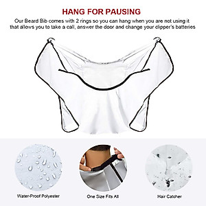Beard Shaving Catcher Bib - The Smart Way to Shave - Beard Trimming Apron & Shaving Cape - Perfect Grooming Gift or Men's Birthday Gift - by Mobi Lock