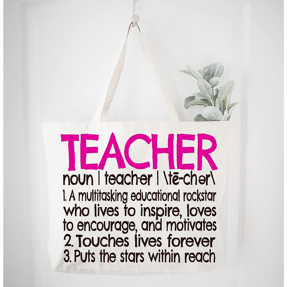 COCOVICI Teacher Appreciation Gifts For Women | Teacher Gift | Teacher Definition Tote Bag | Teacher Canvas Tote Bag | Teacher Gift Idea