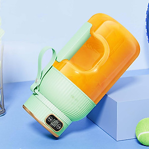 Yulyoie Multifunctional Portable Juicer Cup with Digital Display, 3 in 1 Portable Blender 40.6oz Juicer Machine Rechargeable,Food and Juice for Gym/Travel/Kitchen (Green)