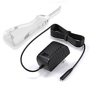 Replacement for Waterpik Charger Compatible with WP360 WP360W WP462 WP462W WP450 WP450W Power Cord 【Two Prong Adapter】