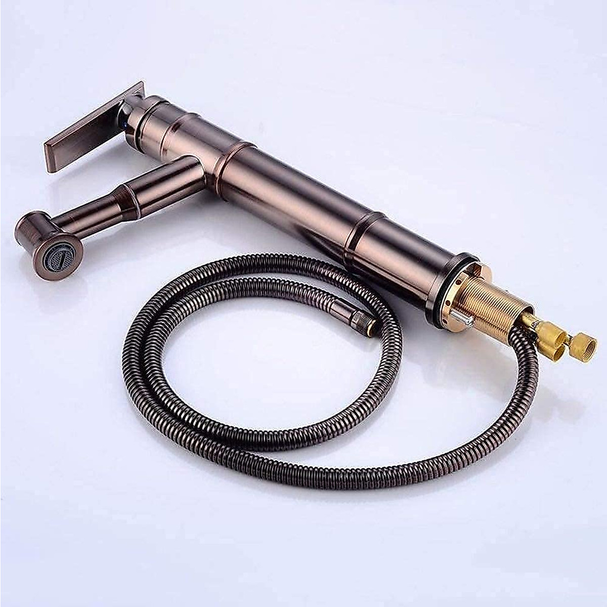 JVOZBZMWZ Brass Bathroom Tap Retro Extensible with Removable Hand Sheet Faucet Single Line Mixer Kitchen Faucet Faucet Bathtub Water Faucet