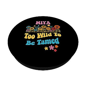 MIYA Name Cute Retro Girls Wildflower MIYA Name PopSockets Standard PopGrip