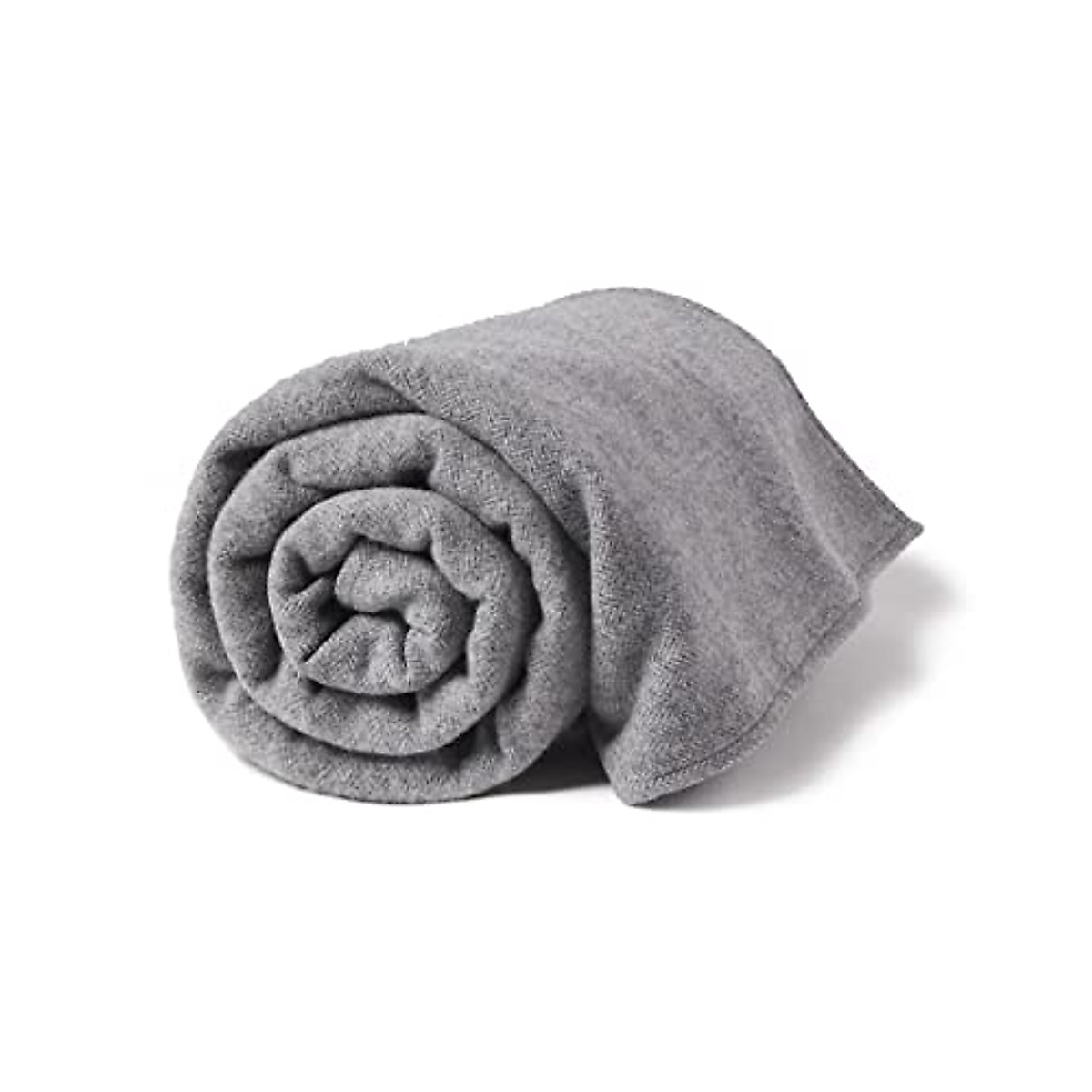 State Cashmere Herringbone Throw Blanket - Soft Accent Blanket for Couch, Sofa & Twin Standard Bed Made w/Merino Wool & Cashmere Sourced from Inner Mongolia - (Charcoal/Heather Grey, 90"x60")