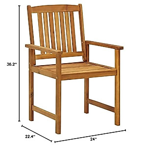 AJSEOYBS Patio Chairs with Cushions,Oversized Wooden Rocking Chair,All Weather Resistant Porch Rocker Suitable for Backyard, Porch, Balcony, Poolside 4 Pcs Solid Acacia Wood