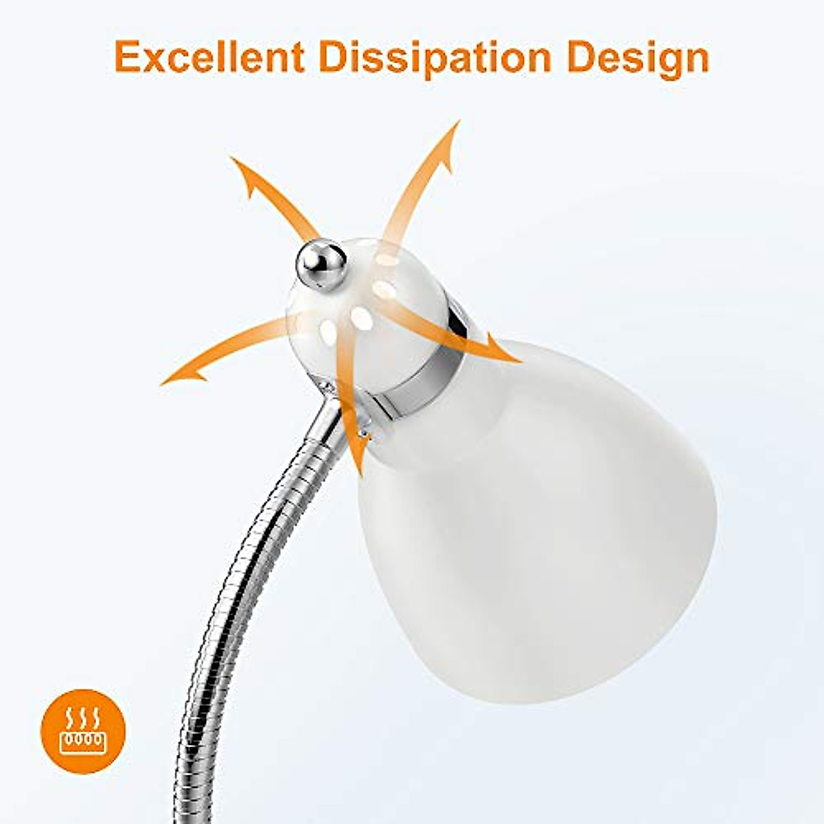 LEPOWER Metal Floor Lamp, Adjustable Goose Neck Standing Lamp with Heavy Metal Based, E26 Lamp Base, Torchiere Light for Living Room, Bedroom, Study Room and Office