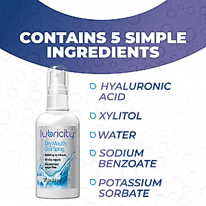 Lubricity Dry Mouth Oral Spray for Symptomatic Relief of Dry Mouth, Flavorless - 2 oz, 30 Day Supply