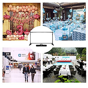 ZBPRESS 10x8 ft Adjustable Backdrop Banner Stand,Large Display Step and Repeat Stand,Portable Backdrop Banner Stand for Parties Wedding Photoshoot Exhibition Background,with Carrying Bag