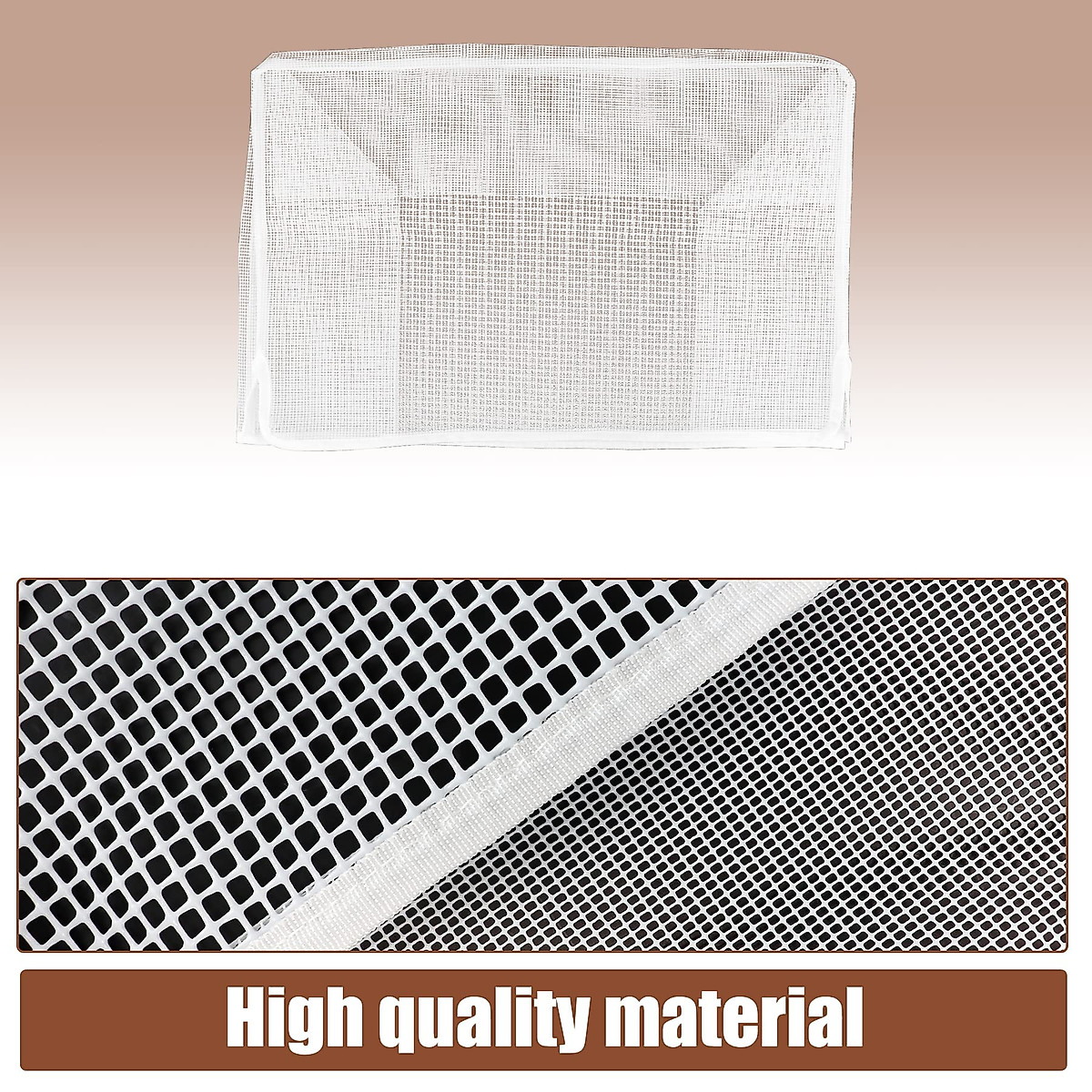 BJADE'S Window AC Cover for U-Shaped Window Air Conditioner Unit,Mesh Design Outdoor AC Covers,Dustproof & Windproof Outside Window AC Protection Cover