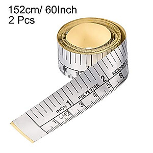 uxcell 2Pcs Self-Adhesive Measuring Tape with Fractions 60 Inches 150cm Workbench Ruler, Left to Right Sticky Measure Tape for Woodworking, Saw, Drafting Table