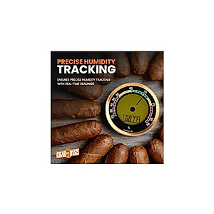 Oasis Digital/Analog Look Hygrometer and Humidity Sensor - High Precision Temperature and Humidity Monitor with Reliable Accuracy, Ideal for Care and Maintenance of Various Storage Environments