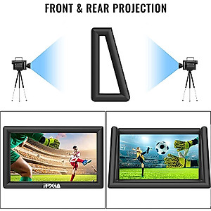 PPXIA Inflatable Screen Outdoor 30ft with Air Blower, Extra Large Blow Up Projector Screen for Outside Movie Nights Home Theater Backyards Pool BBQ Party Fun, Supports Front and Rear Projection