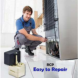 W10613606 Refrigerator Compressor Start Relay and Capacitor Compatible with Whirlpool Ken-More Kitchen-Aid fridges Replace W10416065 AP5787784 PS8746522 3023300 67003186