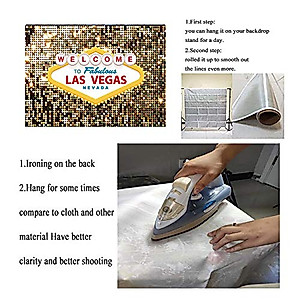 Welcome to Las Vegas Photo Background Fabulous Casino Poker Movie Themed Photography Backdrops 5x3ft Vintage Costume Dress-up Birthday Prom Ceremony Baby Shower Banner Supplies Props Vinyl