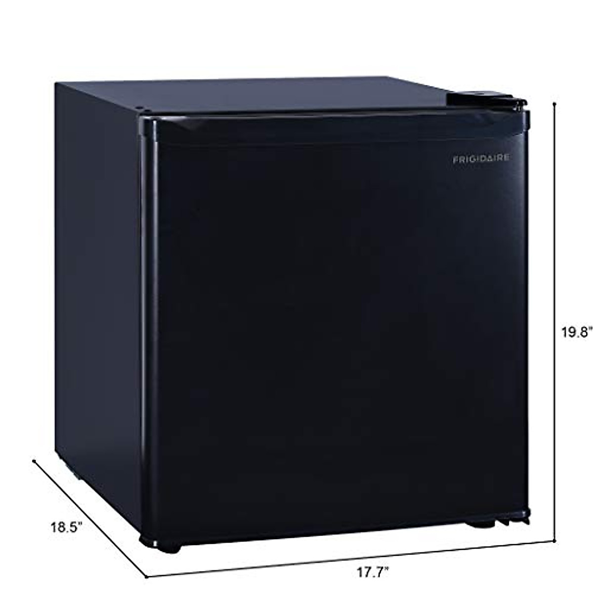 Frigidaire Black EFR115- AMZ 1.6 Cu Ft Bar Fridge, Compact Refrigerator, 1.7, 18.5"D x 17.7"W x 19.8"H