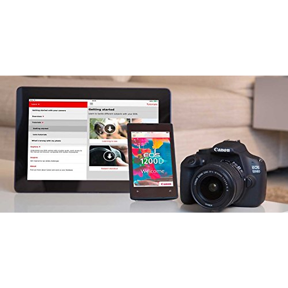 Canon EOS 1200D Digital SLR Camera with EF-S 18-55mm f/3.5-5.6 III Lens - International Version (No Warranty)