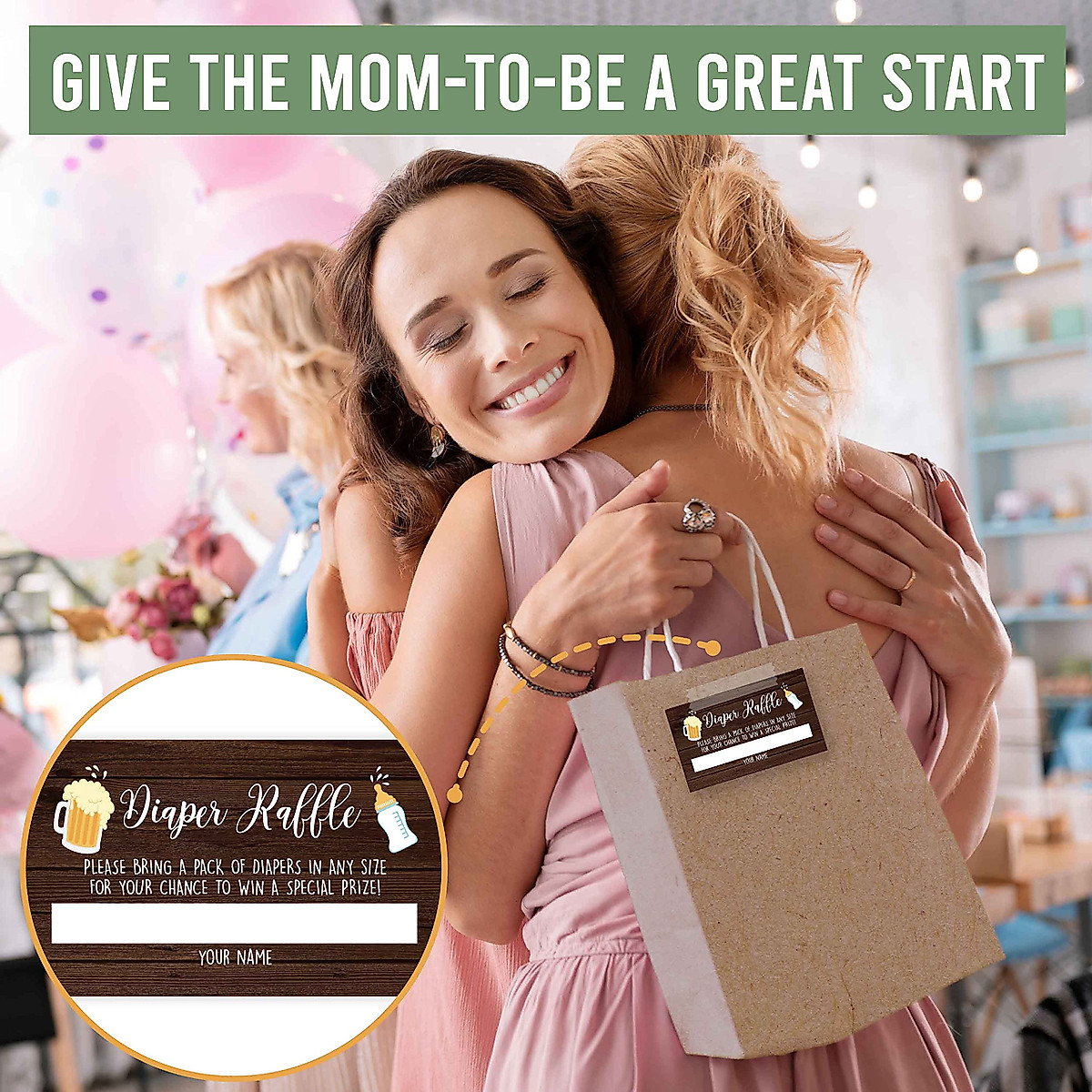 25 Baby Shower Diaper Raffle Tickets For Baby Shower Games To Play - Baby is Brewing Baby Shower Games Gender Neutral, Diaper Raffle Cards, Baby Raffle Tickets, Baby Shower Invitation Inserts