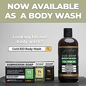 Premium Tea Tree Oil Soap - USA Made Bar Soap for BJJ, Jiu Jitsu, Wrestling, and Grappling (2-Pack of 4 Ounce Soap Bars, Peppermint Tea Tree)