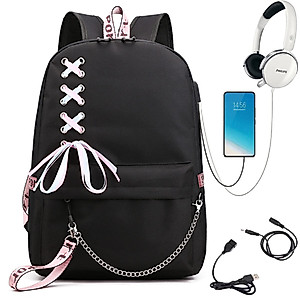 ISaikoy Anime Spy x Family Backpack Shoulder Bag Bookbag School Bag Daypack Color15, Black 15