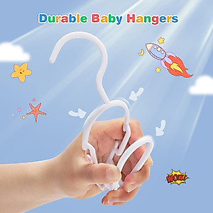 Baby Hangers for Closet - Baby Clothes Hangers 60 Pack Plastic Kids Hangers Clothing Infant Toddler Childrens Hangers White