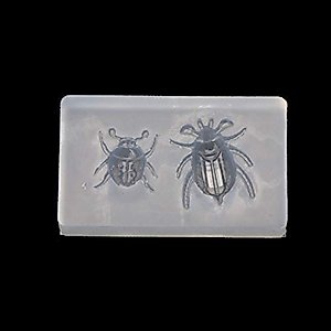 HELYZQ Cute Ladybug Beetle Pendant Insect Resin Silicone Mold Jewelry Making Tools